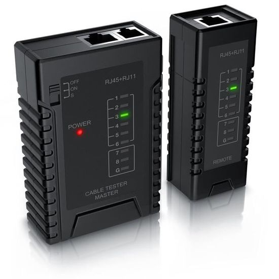 CSL -Testeur de câble réseau pour câbles RJ45 RJ11 - testeur de câbles ...