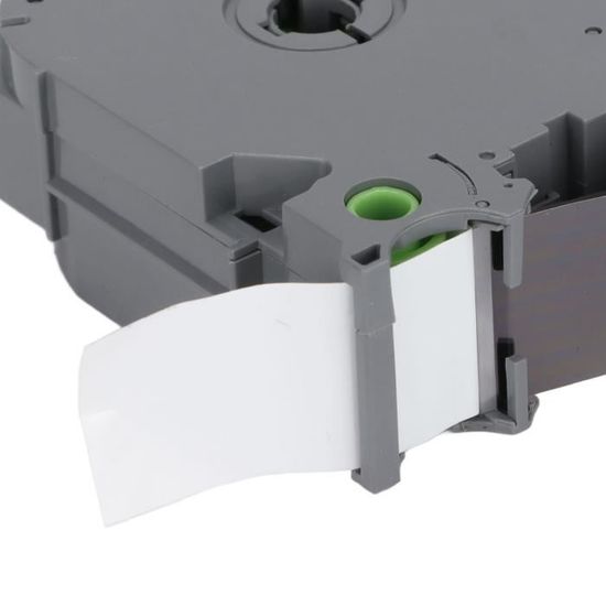 MEI-Ruban adhésif pour étiqueteuse 18mm largeur 8m longueur Noir sur ...