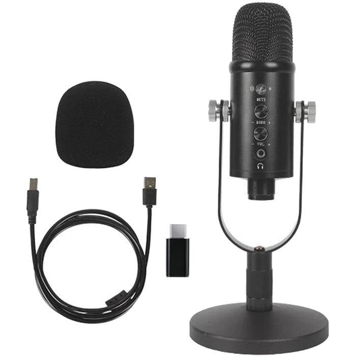 Microphone pc usb micro de jeu à condensateur d'ordinateur plug and ...