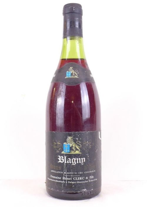 Vin rouge - blagny henri clerc premier cru sous le dos d'ane rouge 1980 ...