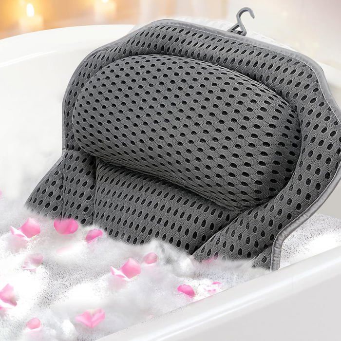 Oreillers de bain pour tête et cou – Technologie 4D – Coussins de ...