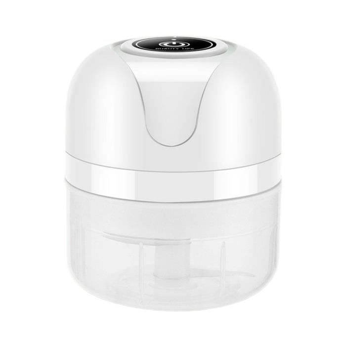 Couleur 100ml blanc Presse-ail électrique, rechargeable par USB, pour légumes, Chili, viande ...