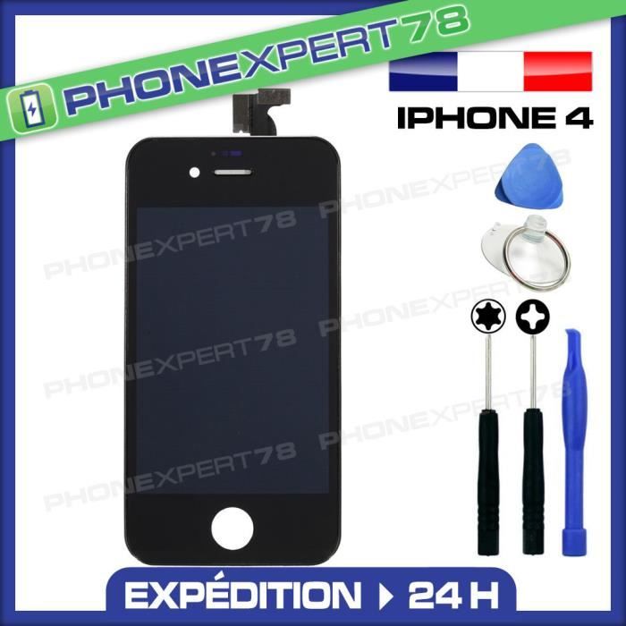 Écran LCD iPhone 4 noir sur chassis - Cdiscount Téléphonie