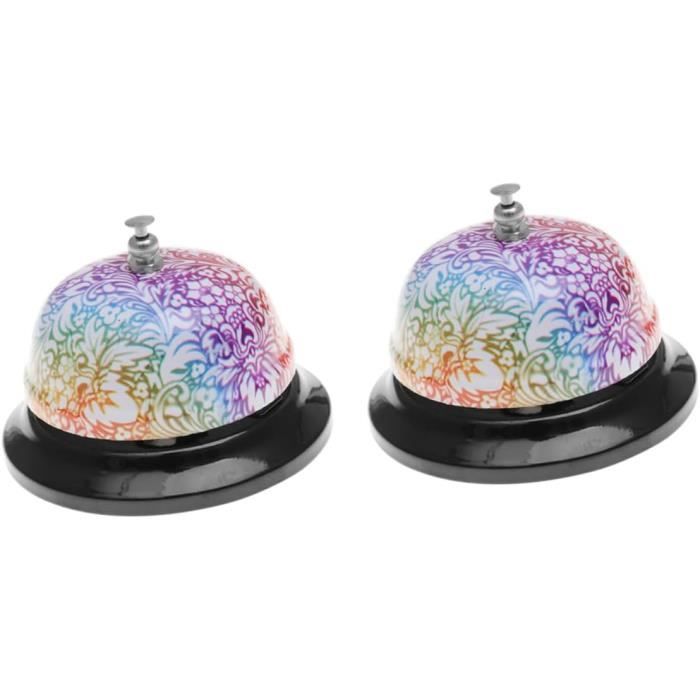 2 Pièces Restaurant Appel Cloche Service Cloche Acier Floral Cloche ...