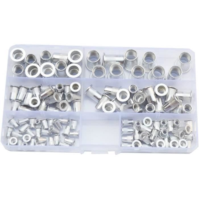 Rivet Écrou,Ecrou A Sertir Rivet en aluminium fileté métrique fileté à ...