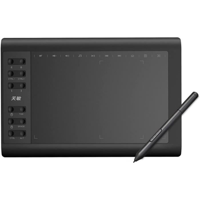 Tablette Graphique - G10 - 10 x 6 Pouces - Ultraléger - Stylet sans fil ...