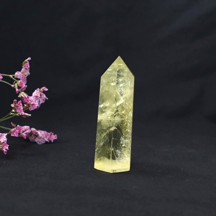 Pierre,Barre hexagonale en cristal 100% naturel, pointe de cristal ...