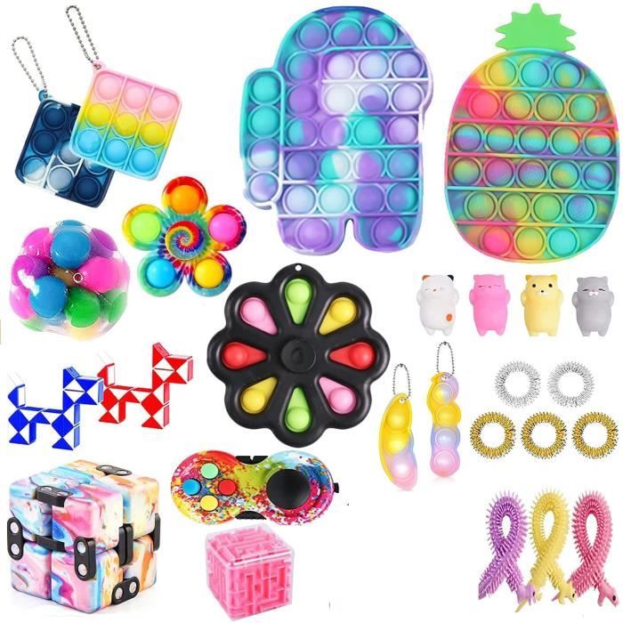 TIK Tok Fidget Toys Pack Sensory Fidget Toys Push Bubble Toy Stress ...