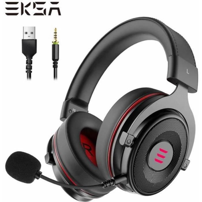 EKSA Gaming Headset Gamer E900 PRO Headset 71 Surround Sound Filaire ...