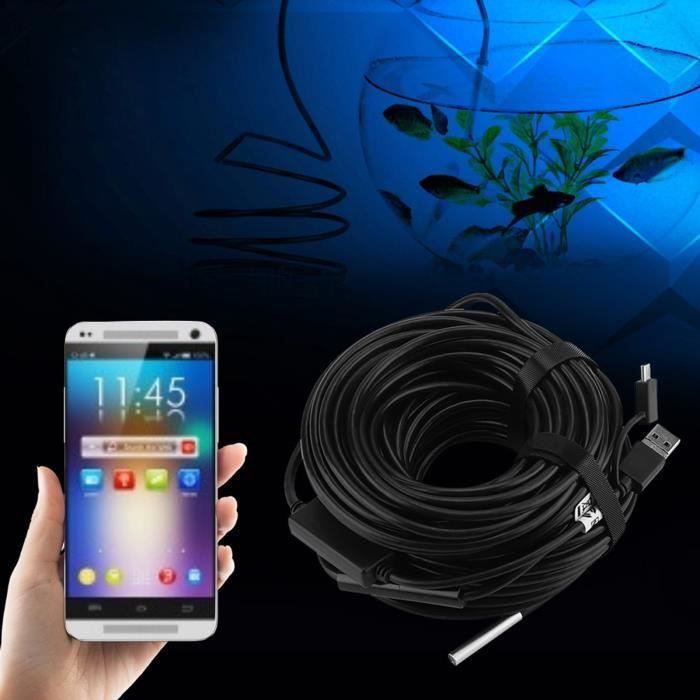 Endoscope USB étanche CIKONIELF - 20m - 5,5mm - Capture d'images et ...