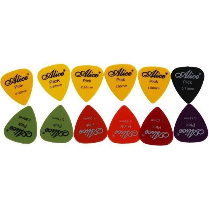 LOOK-lot de 12 MEDIATOR Guitare Alice Guitar Picks 058mm-071mm-081mm ...