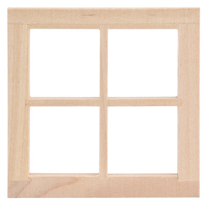 Miniature Window 1:12 Dollhouse Window Miniature En Bois Non Peint ...