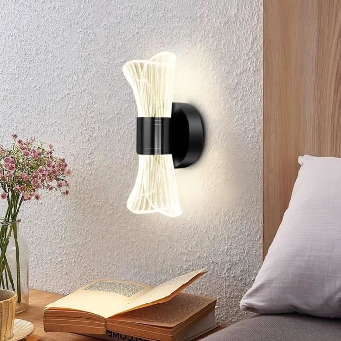 Applique Murale Intérieur Led Dimmable,12W Moderne Lampe Led Murale ...