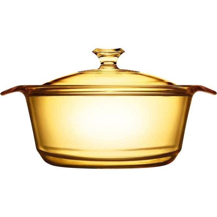 Pyroceram Flair Casserole Attire Avec Couvercle En Verre, Marron, 25.5 ...