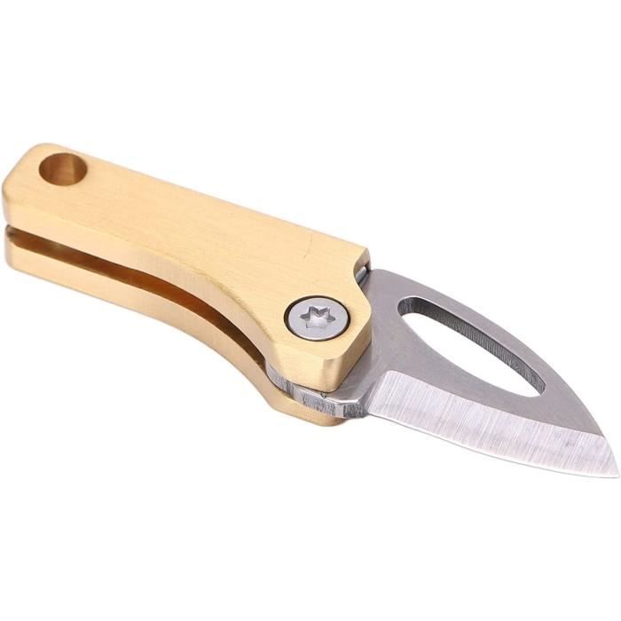 EATC Petit Couteau Portable, Mini Couteau Multifonction en Laiton avec ...