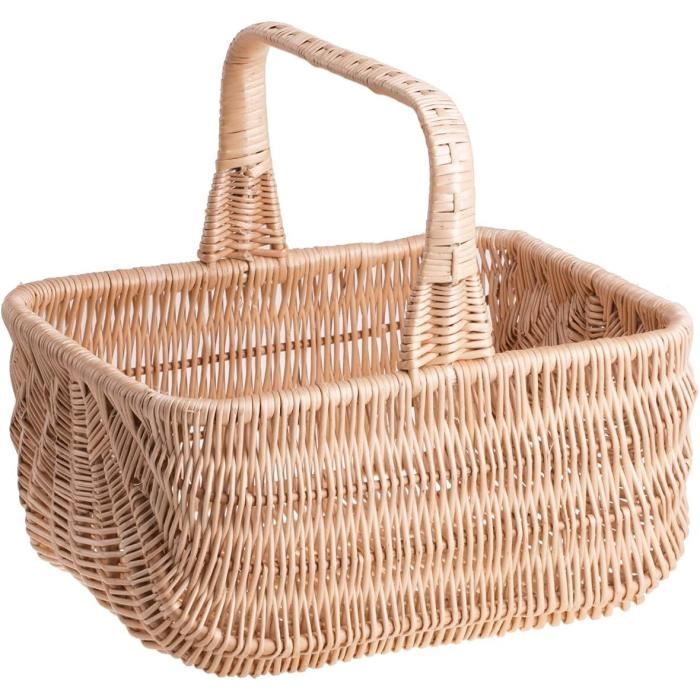 Panier de course en osier ,grand panier rectangulaire à garnir, panier ...