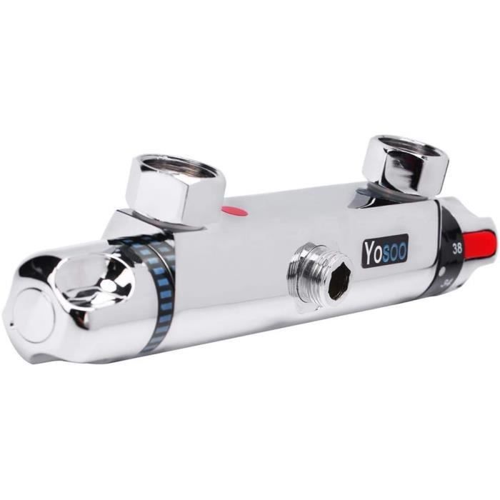 Mitigeur Thermostatique Douche, Robinet Thermostat Douch Chromé Moderne ...