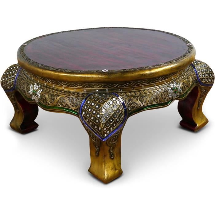 Livasia Table d’Opium avec mosaïque de Verre, Table Basse, Table d ...