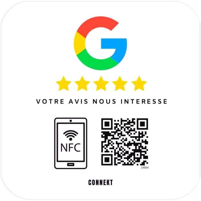 6x6 cm Carte Google Avis - Augmentez Vos Avis Google 5* - Plaque ...