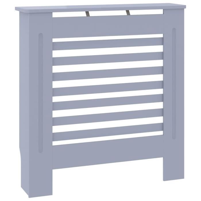 Cache-radiateur MDF Gris - VGEBY - AB325565 - Avec lattes horizontales ...