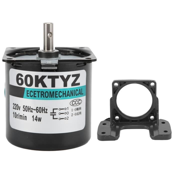 Zerone moteur à aimant permanent Moteur AC Synchrone 14W Aimant Permanent 2 Voies Arbre Central ...