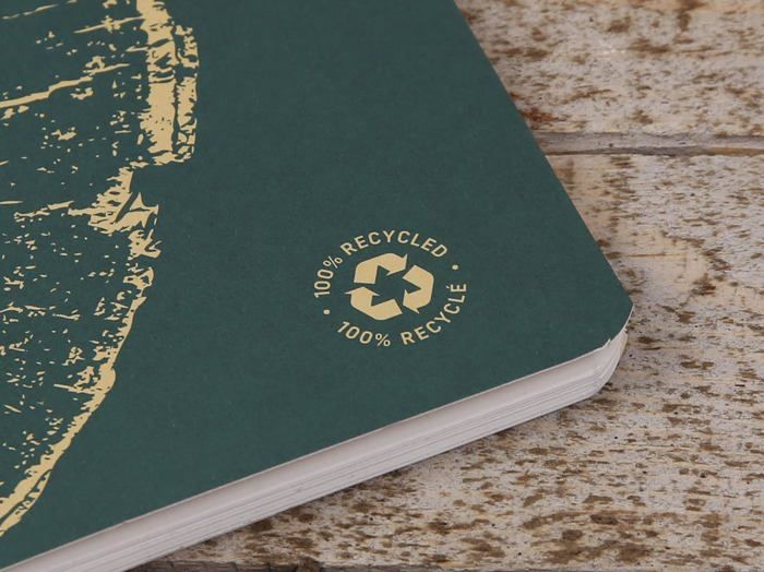 684661C Un Cahier Collection Forever Agrafé 100% Recyclé Vert Pin A4 ...