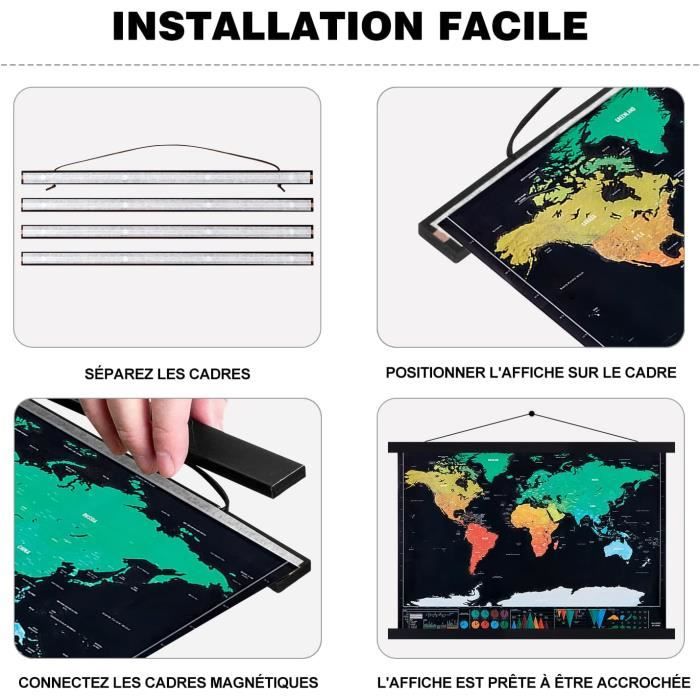 Cadre Photo A2, Cadre Poster 45X60 45X30 Aimanté Bois Naturel Pour ...