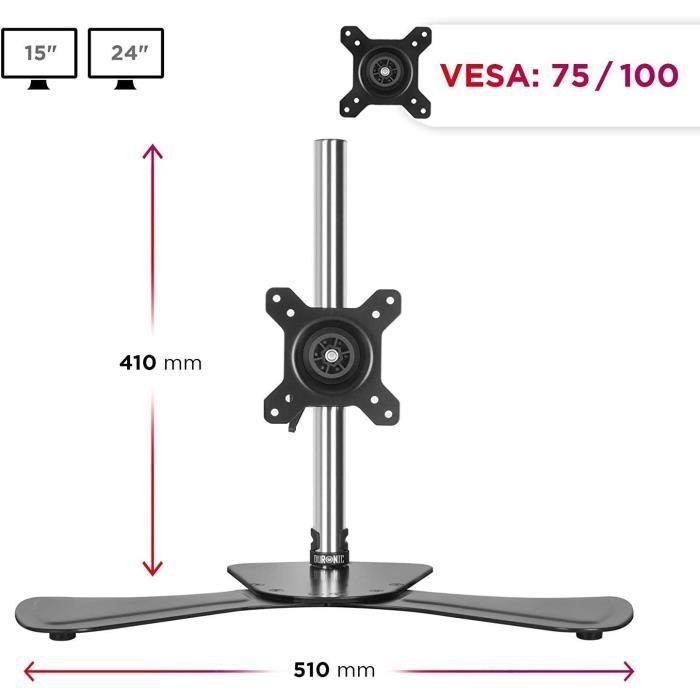 Support d’écran de PC sur Socle pour Bureau | Hauteur Ajustable ...