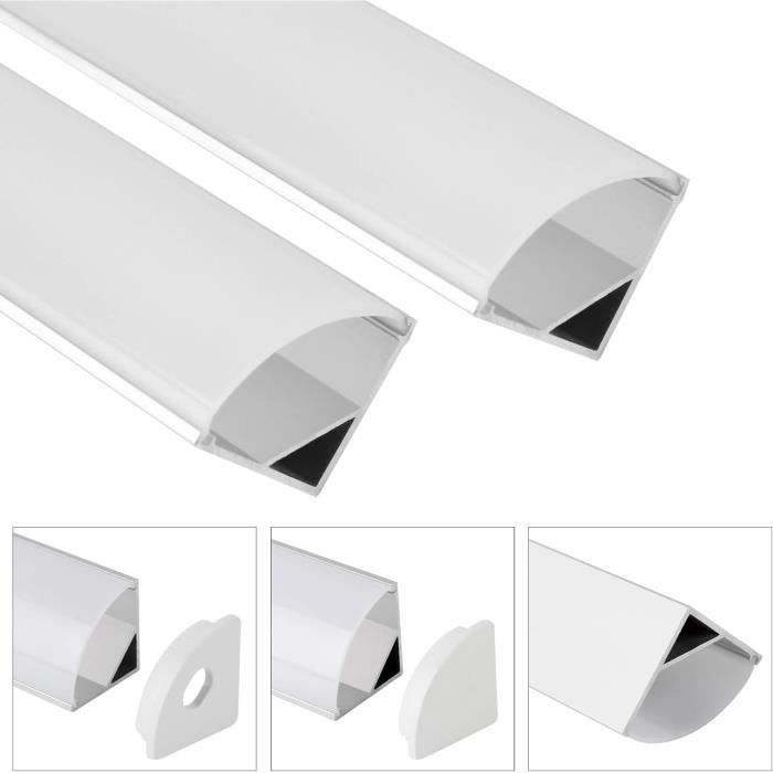 Profilé Aluminium Led Angle 45°10X1M Aluminium Profilé V-Forme Pour ...