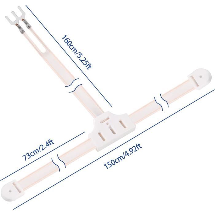 FM Dipole Antenna 300 Ohm T Shape FM Antenna+300-ohm to 75-ohm ...