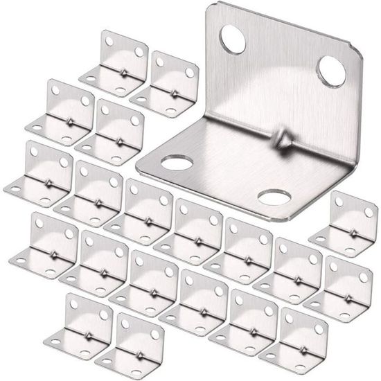 100Pcs Equerre de Coin en Acier Inox, Équerre 90 Degrés Robuste ...