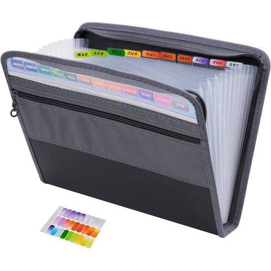 Trieur document A4 avec Couvercle 13 Pochettes Portables -Trieur ...