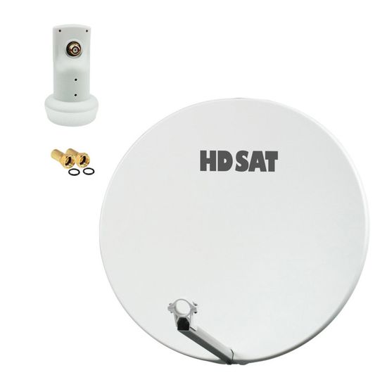 Pack HDSAT Parabole satellite fibre composite Blanche 75cm + LNB Single HD 4K - Cdiscount TV Son ...