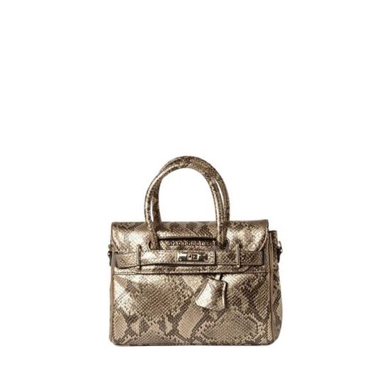 Sac a main Mac Douglas Pyla Bryan Ref 36364 SP12 Python Mordoré Mini 24*19*11 TU Doré ...