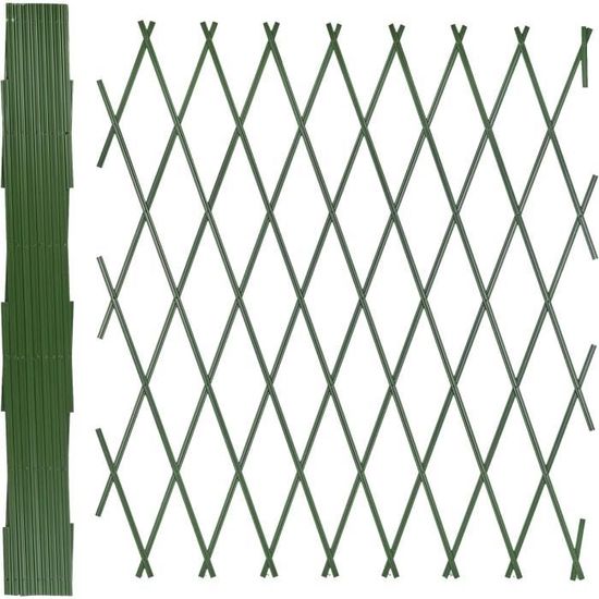URBNLIVING Treillis mural extensible en plastique vert pour plantes ...