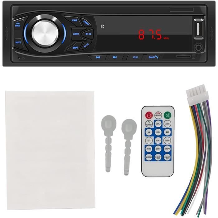 12V Autoradios Sans Fil Bluetooth 1 Din Mains Libres Mp3 Fm Lecteur De ...