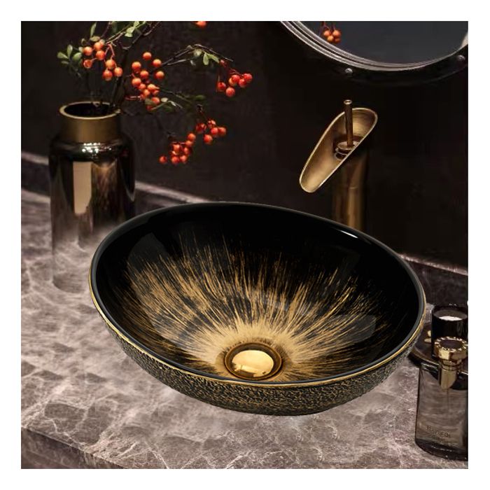 MEJE Lavabo de Salle de Bain Ovale en Forme d'Oeuf de 40,5 cm ...