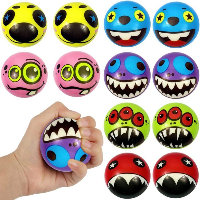Balle Anti-Stress Fidget Toy, 12Pcs Boule Stressantes, Mini Balle De ...