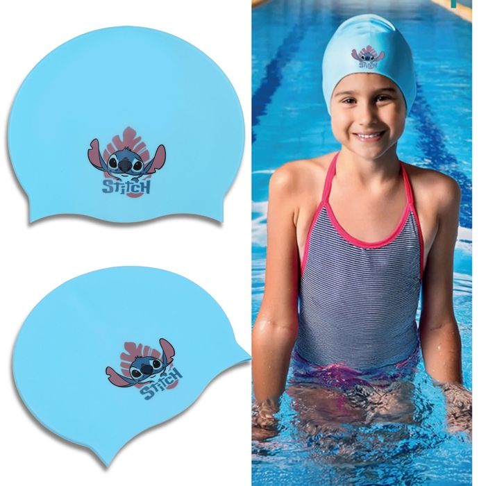 DISNEY Stitch Bonnet de bain, silicone pour enfants 3+ | EXTENSIBLE ...
