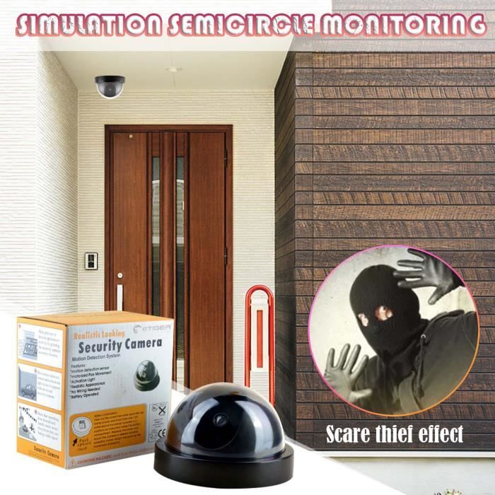 Caméra De Surveillance Fausse Caméra Dôme De Sécurité Cctv Avec Lumière ... Caméra De Surveillance Fausse Caméra Dôme De Sécurité Cctv Avec Lumière ...
