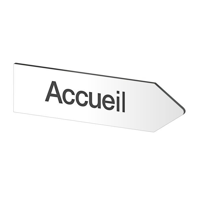 Panneau flèche directionnelle personnalisable - Couleur blanc ...