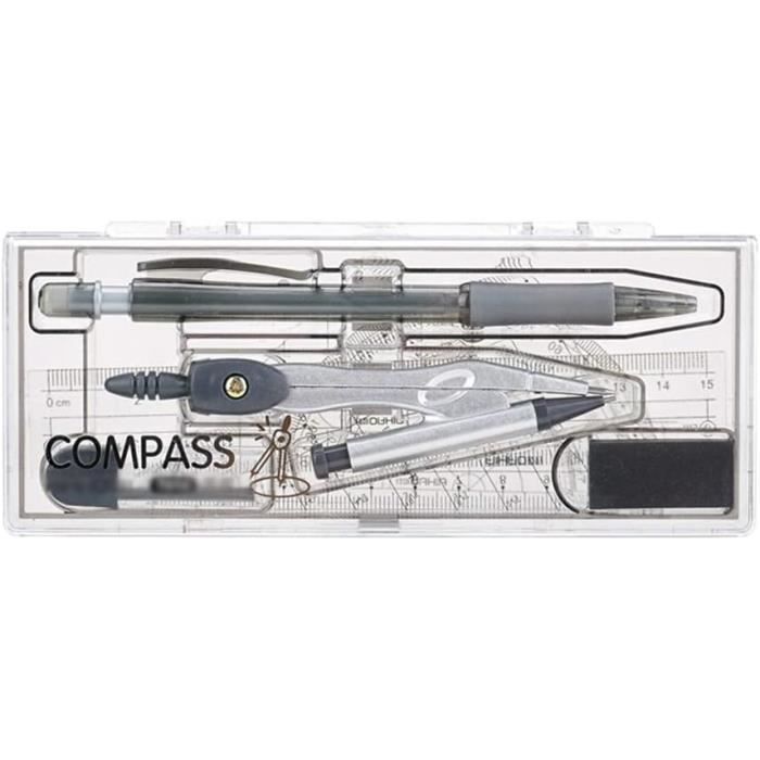 Ensemble Boussole Étude Géométrie Compass 8 Pièces Avec Outils ...