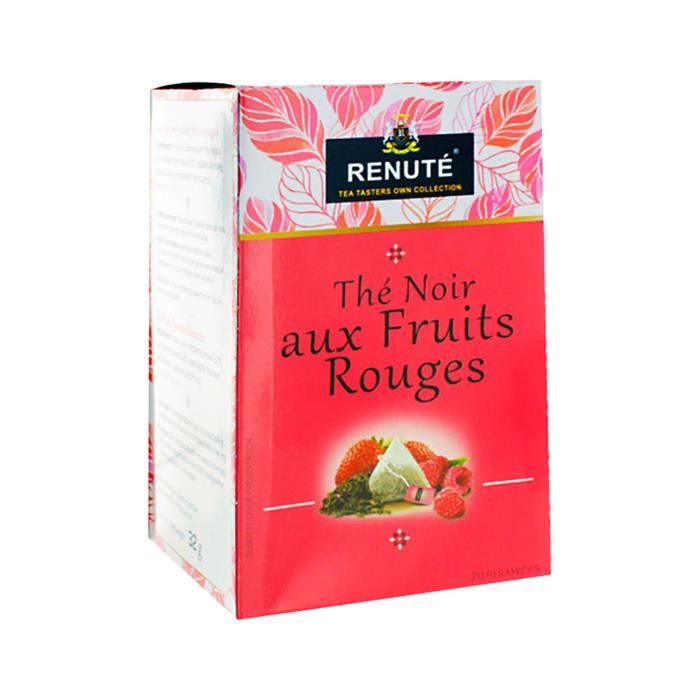 Thé noir fruits rouges Renuté - 20 sachets - Cdiscount Au quotidien