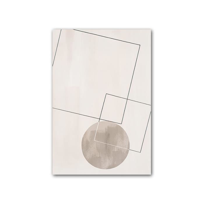 Affiche - z131 5 - Tableau abstrait beige - 50x75cm - Décoration murale ...