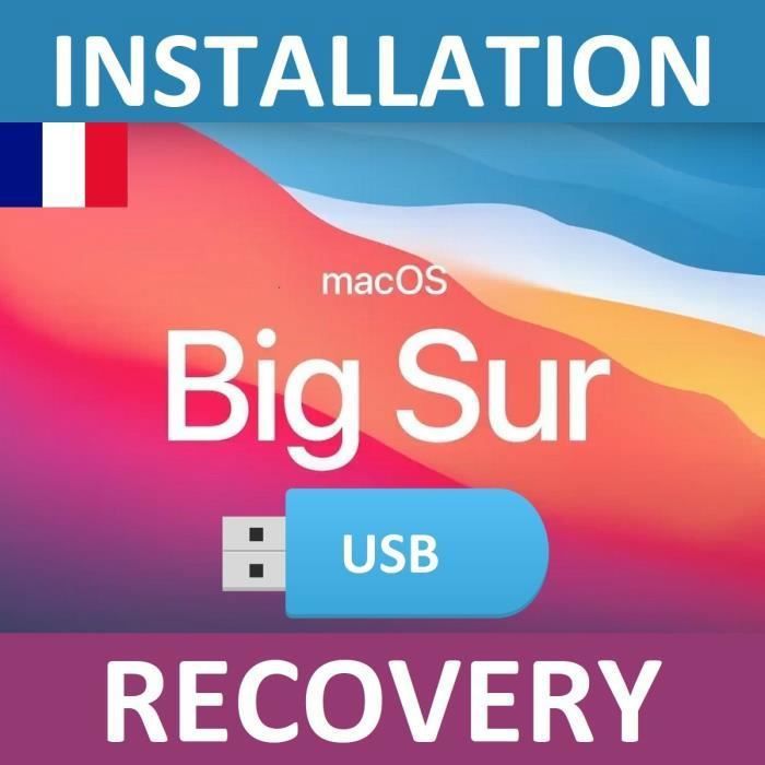 Clé USB Bootable MacOS Big Sur OSX 11 Mac OS (installation,réparation,récupération,update,mise à ...
