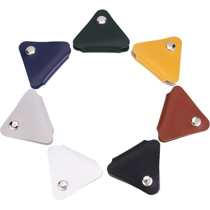 7 Couleurs Triangle Cuir Cordon Keeper Cable Clips Support Usb Sangles ...