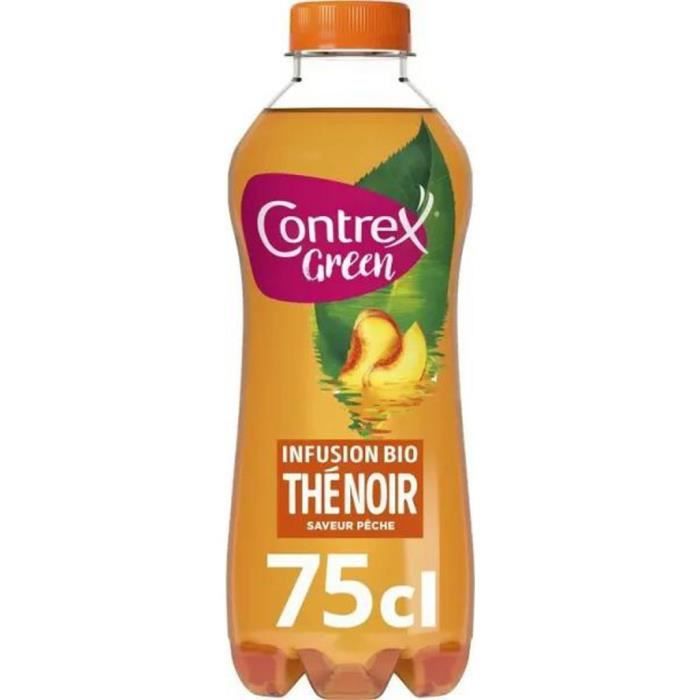 Contrex Green bio eau aromatisée Thé noir pêche 75cl - Cdiscount Au ...