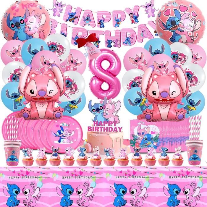 104 Pcs Anniversaire Decoration, Ballon Helium 8, Assiette Et Gobelet ...