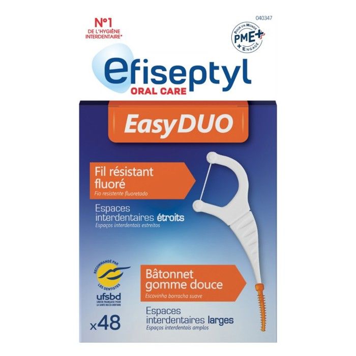 Porte-fil dentaire Easy Duo - Efiseptyl - Fil Résistant - x48 ...