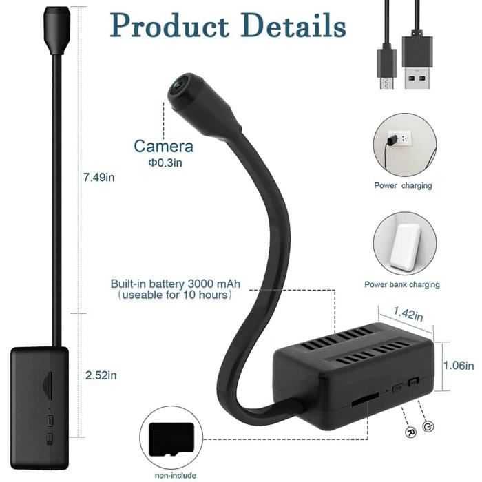 LIU-7427618516489-Mini caméra WIFI Mini Caméra de Surveillance WIFI HD ...